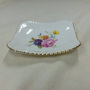ROYAL ADDERLEY "floral" Bone China Trinket Tray/dish. Made in England ...
