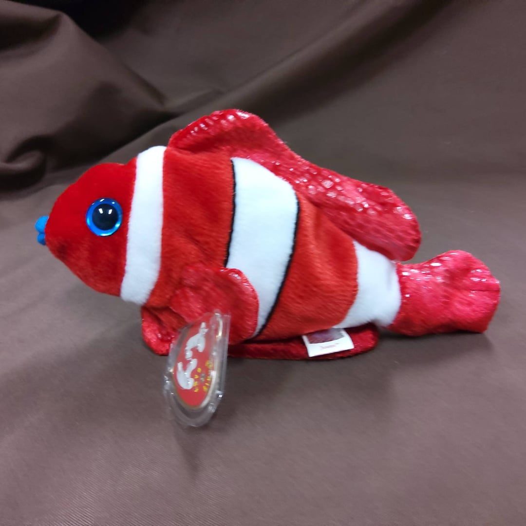TY Beanie Baby "jester" the Clownfish. New, Never Played With. Stored ...