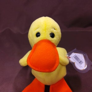 TY Beanie Baby quackers the Yellow Duck. New - Etsy
