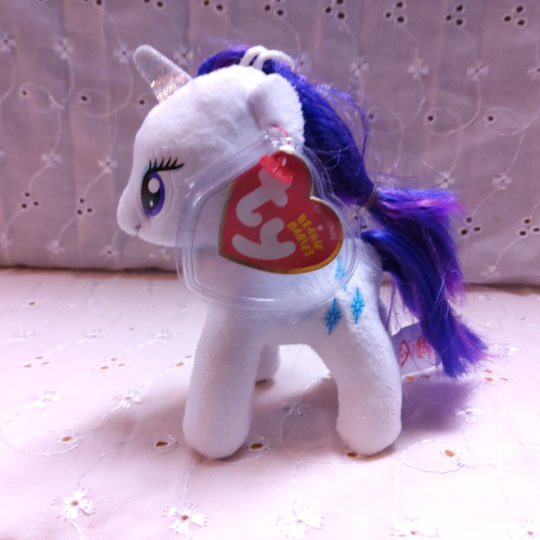 TY Beanie Baby My Little Pony "rarity" Keychain/backpack Clip-on. New ...