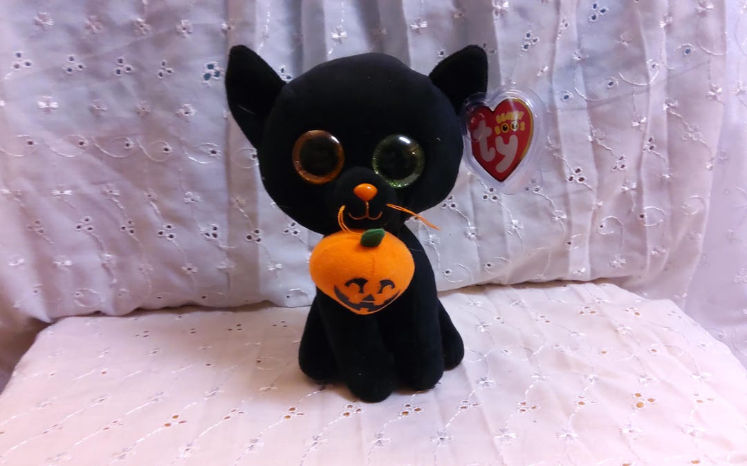 TY Beanie Boos "shadow" the Black Halloween Cat. New, Never Played With. Stored in a Smoke Free ...