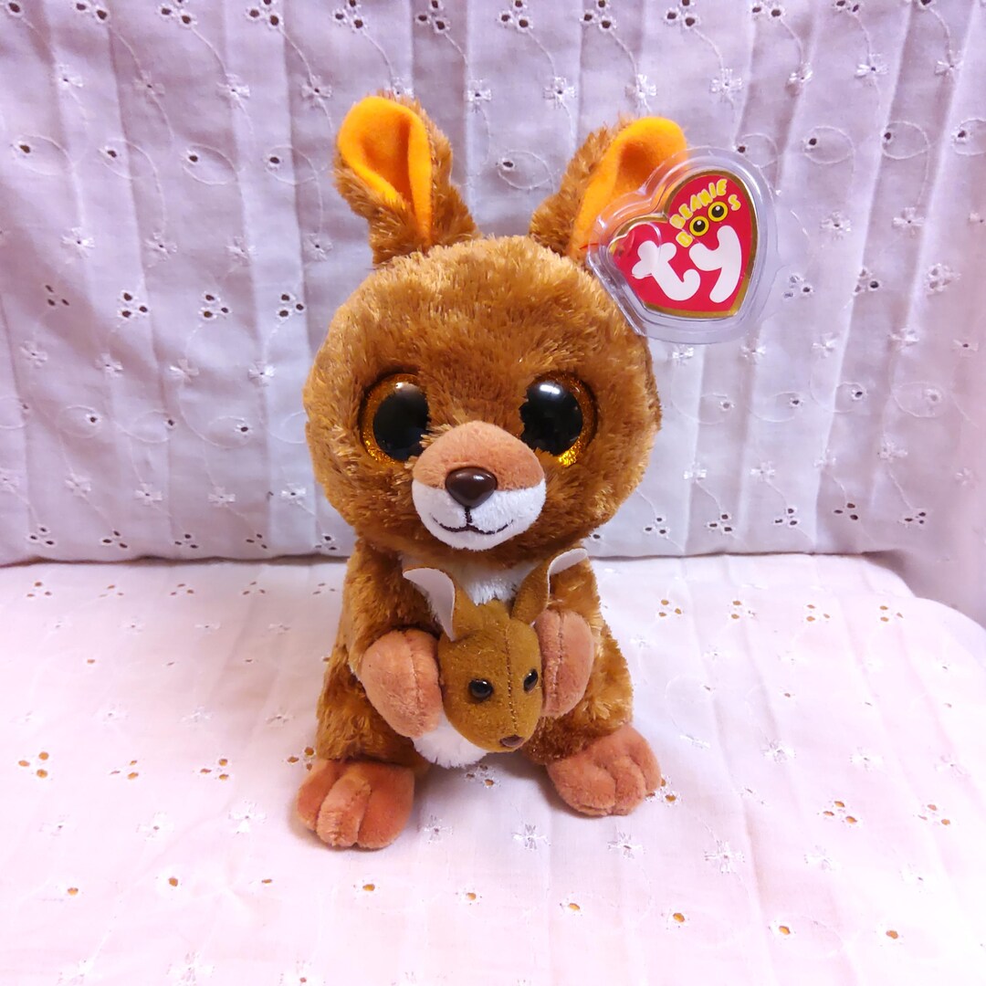 TY Beanie Boos "kippie" the Kangaroo and Her Joey. New, Never Played ...