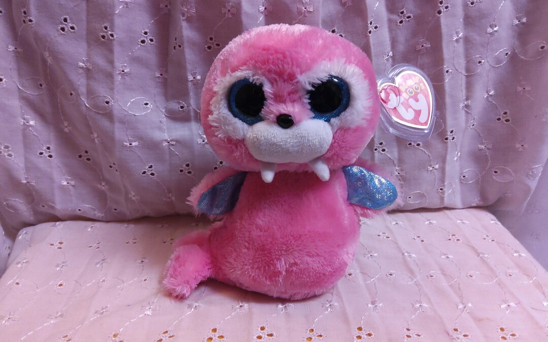 TY Beanie Boos "tusk" the Pink Walrus. New, Never Played With. Stored ...