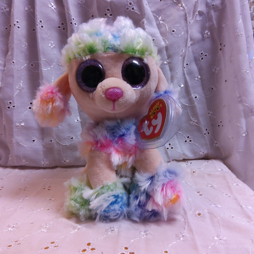 TY Beanie Boos "rainbow" the Colorful Poodle. New, Never Played With ...