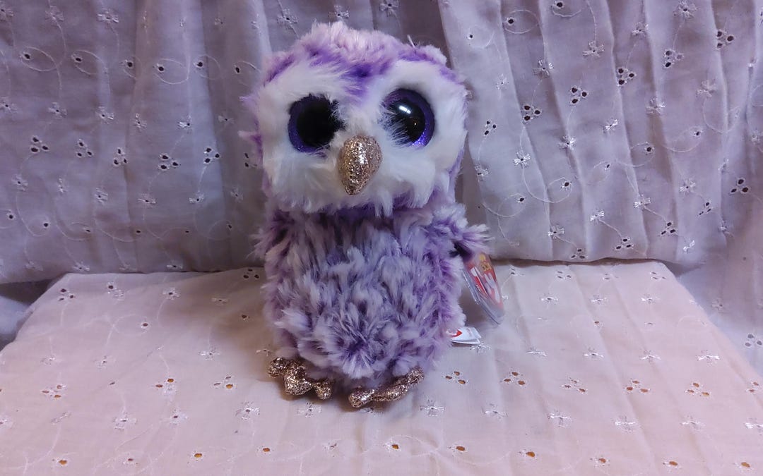 TY Beanie Boos "moonlight" the OWL. New, Never Played With. Stored in a ...