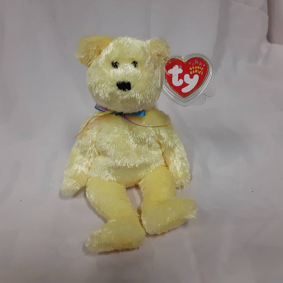 TY Beanie Baby Bear "sherbet ". This is the Lemon Sherbet Version That ...