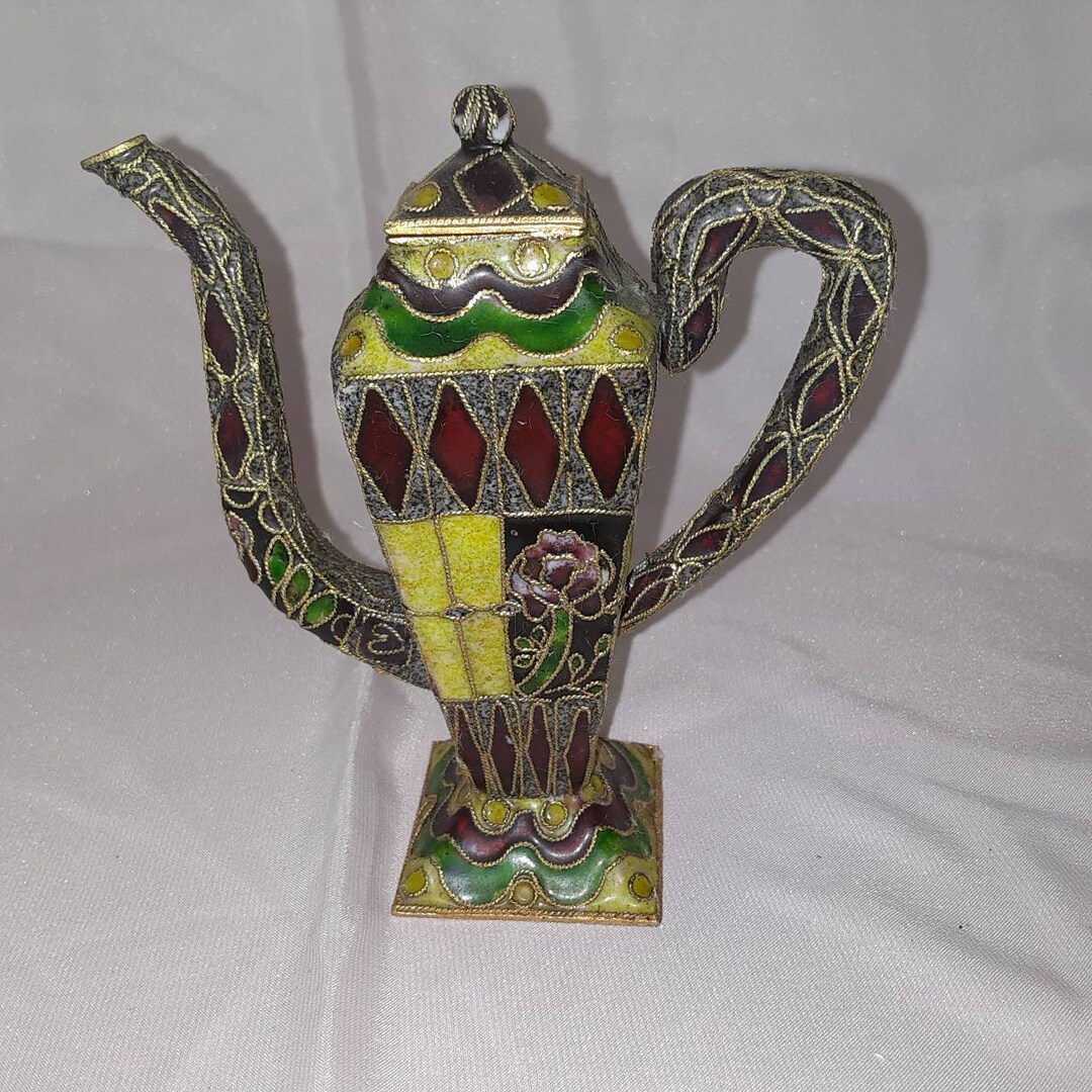 Cloisonné Teapot. Small Size and Comes With the Lid. - Etsy