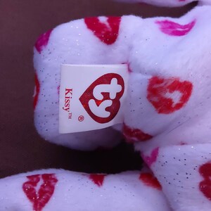TY Beanie Baby "kissy" the Bear. New, Never Played With. Stored in a ...