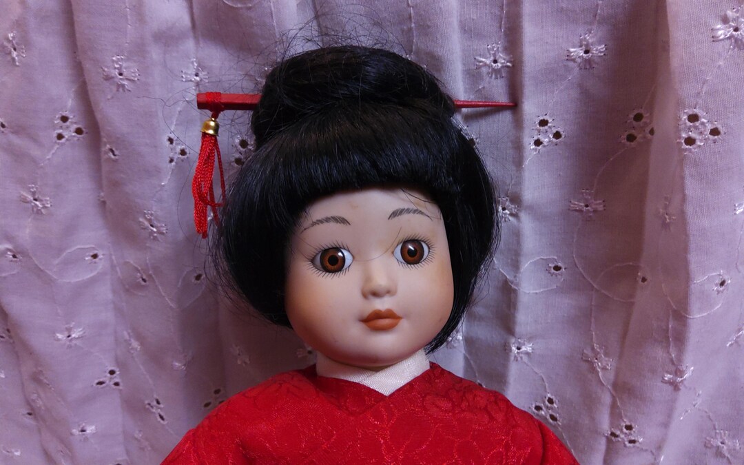 HAMILTON COLLECTION Fine Porcelain Doll "miko" the Oriental Geisha ...
