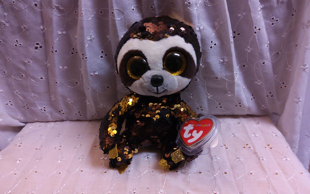 TY FLIPPABLES "dangler" the Sloth. New, Never Played With. Stored in a ...