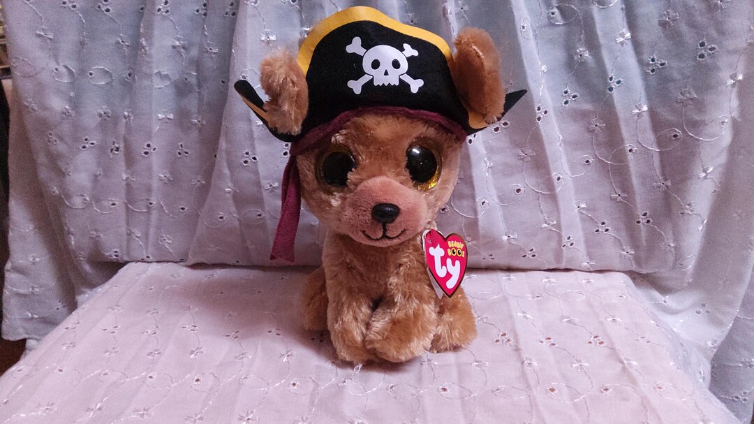 TY Beanie Boos "rowan" the Pirate Dog. New, Never Played With. Stored ...