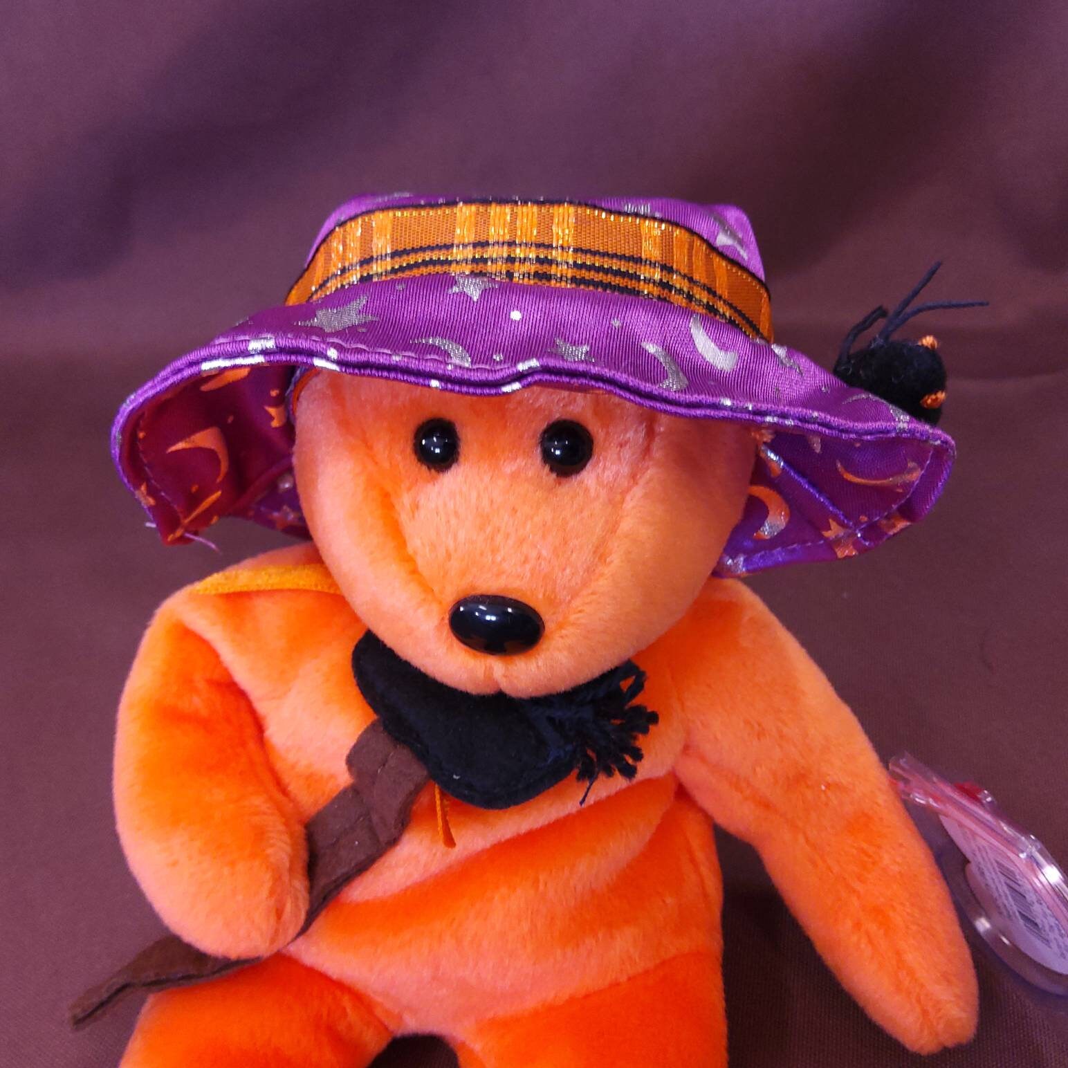 TY Beanie Baby "prunella" the Halloween Witch Bear. New, Never Played ...