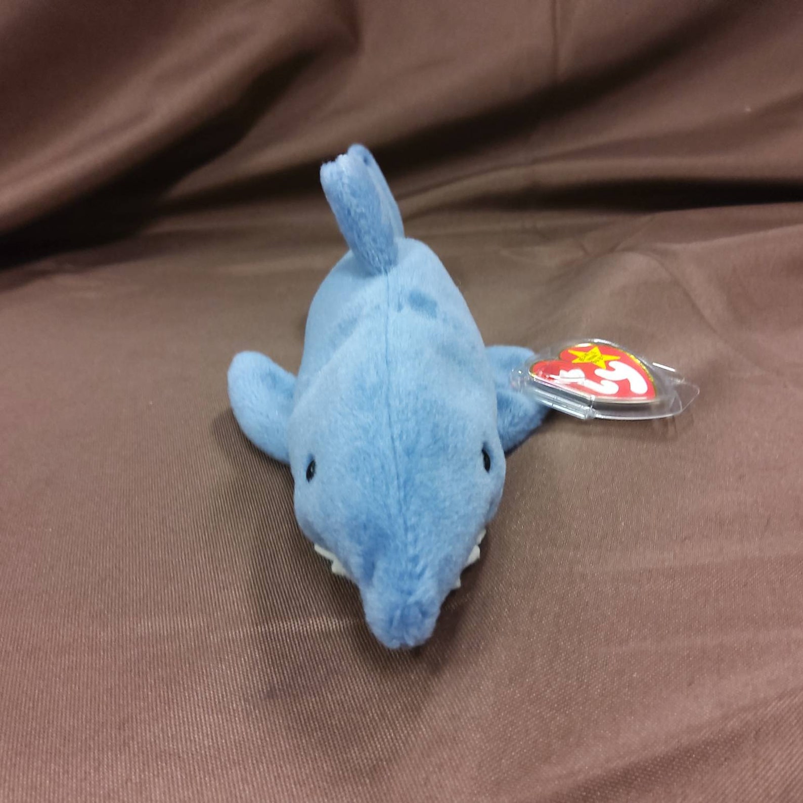 TY Beanie Baby "crunch" the Shark. New, Never Played With. Stored in a ...