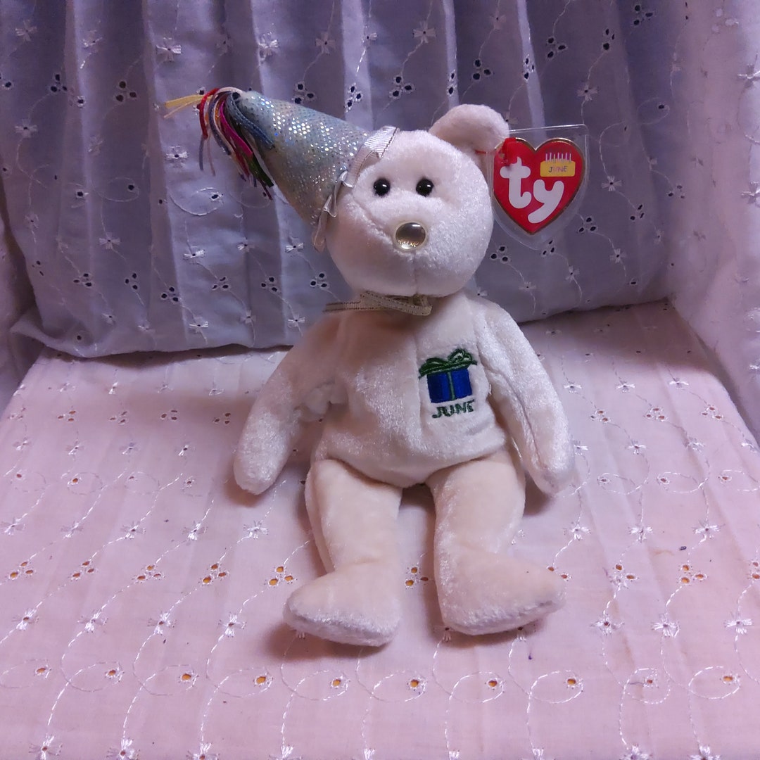 TY Beanie Baby "june" the Birthday Bear. New, Never Played With. Stored ...