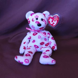 TY Beanie Baby "kissy" the Bear. New, Never Played With. Stored in a ...