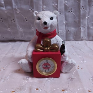 Coca-cola Polar Bear Mini Clock. Licensing Agreement Found. New Battery ...