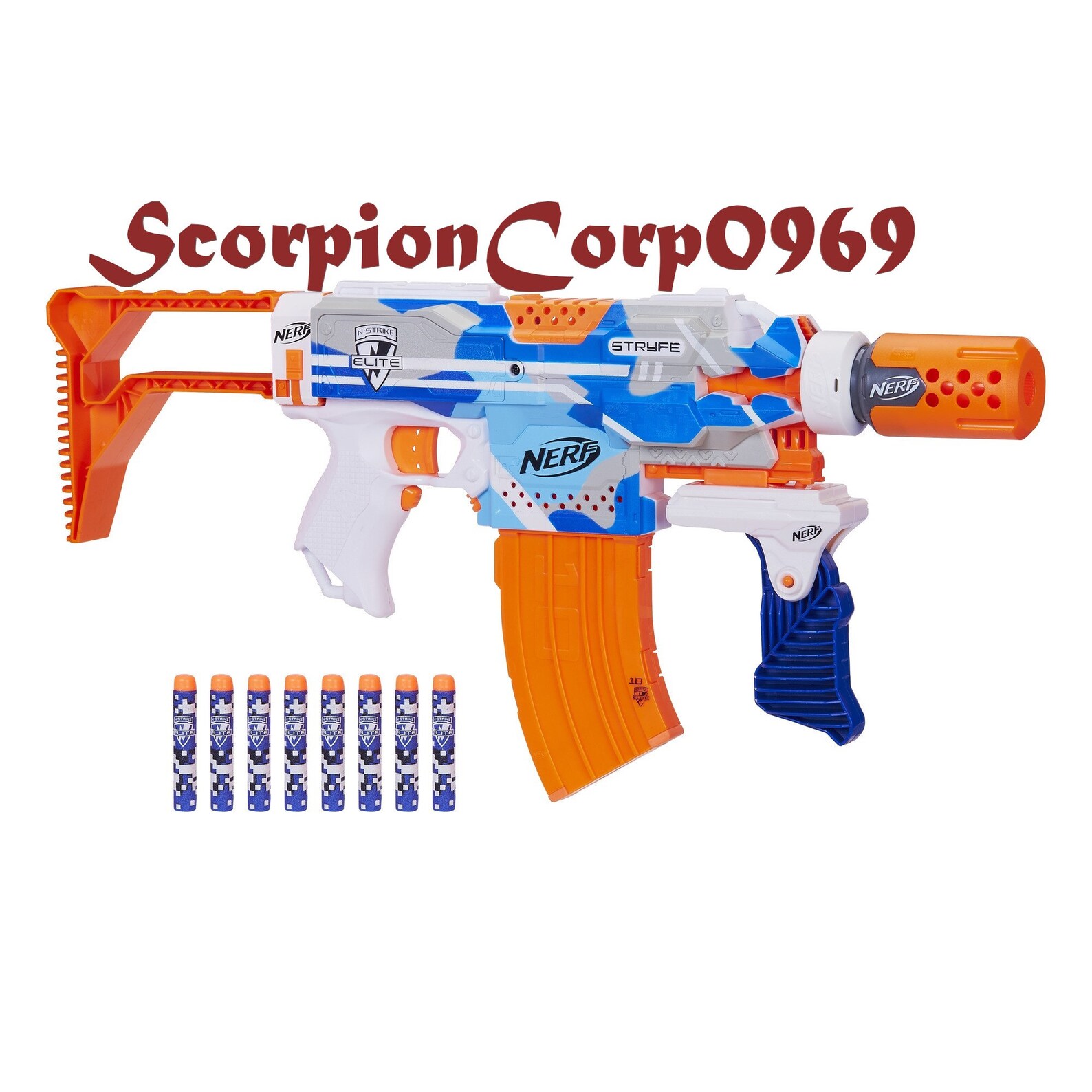 Nerf Stryfe 170 FPS Battlecamo Modded Nerf W/ Neo-dymium Motors ...