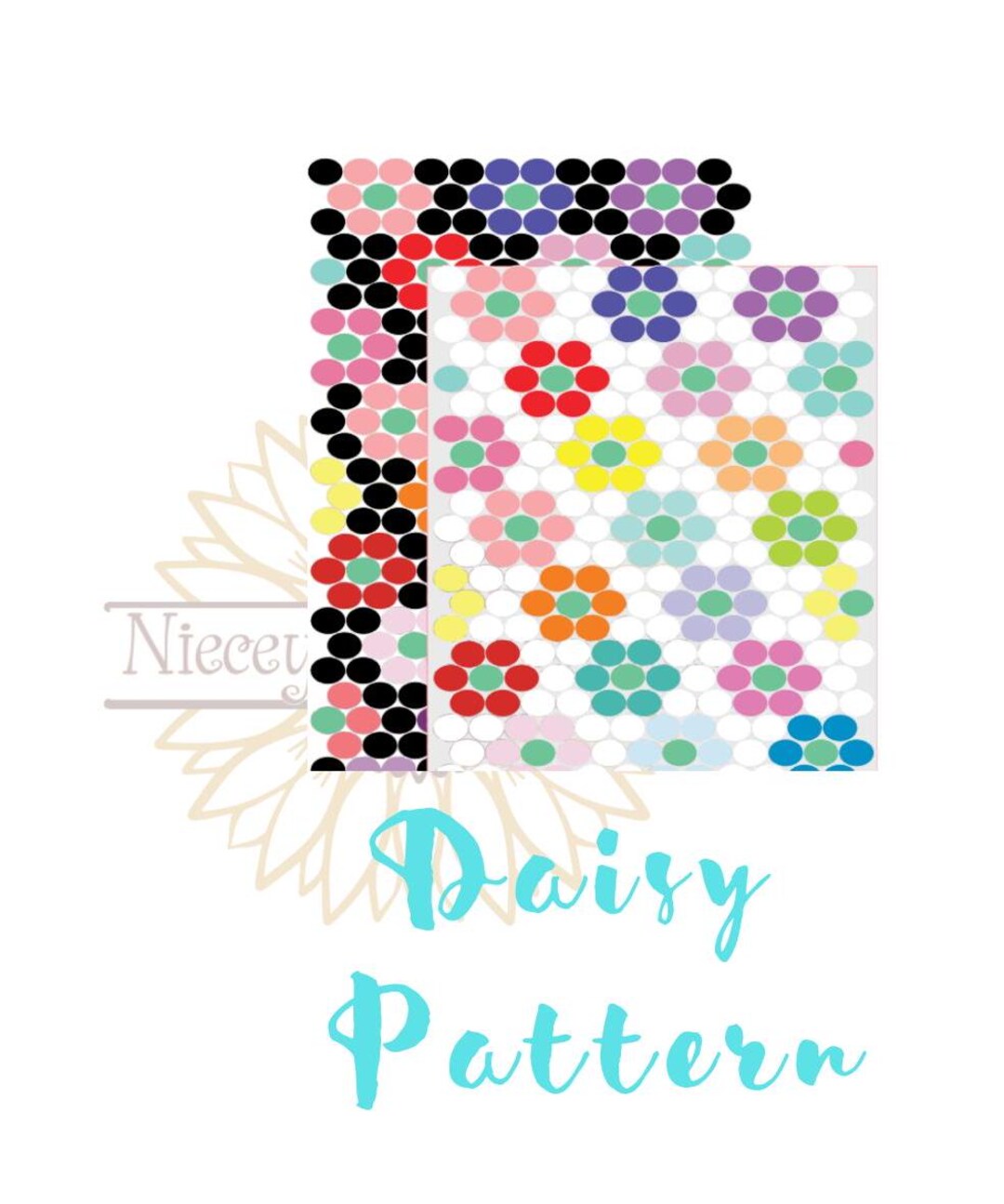 NEW Daisy Stripe Rhinestone Pattern for Pens, Flatback Rhinestone Pen ...