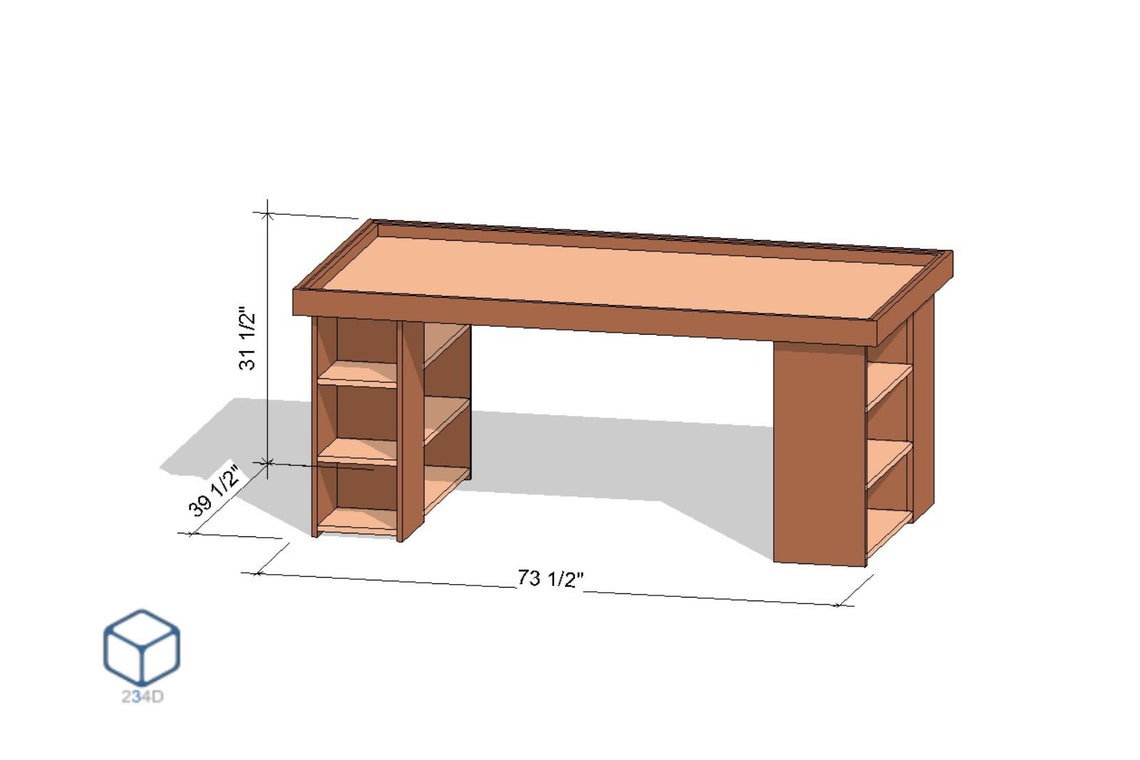 DIY Plans Sewing Craft Table With Storage - Etsy