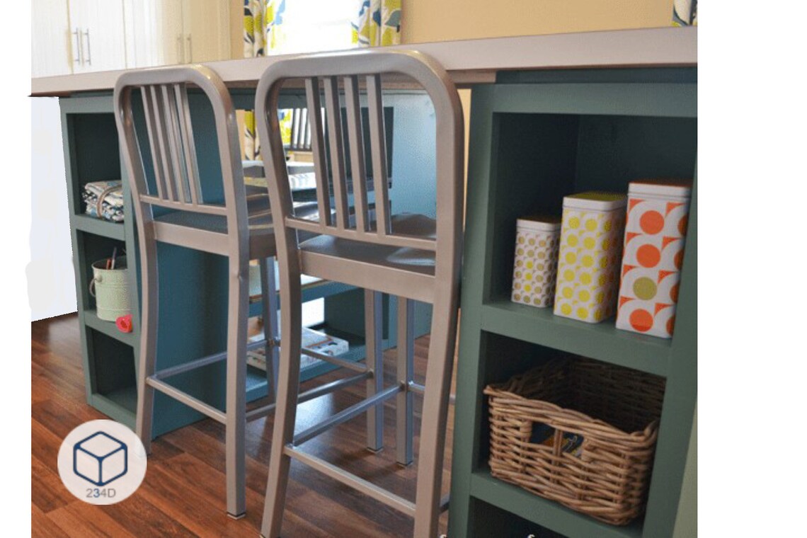 DIY Plans Sewing Craft Table With Storage - Etsy