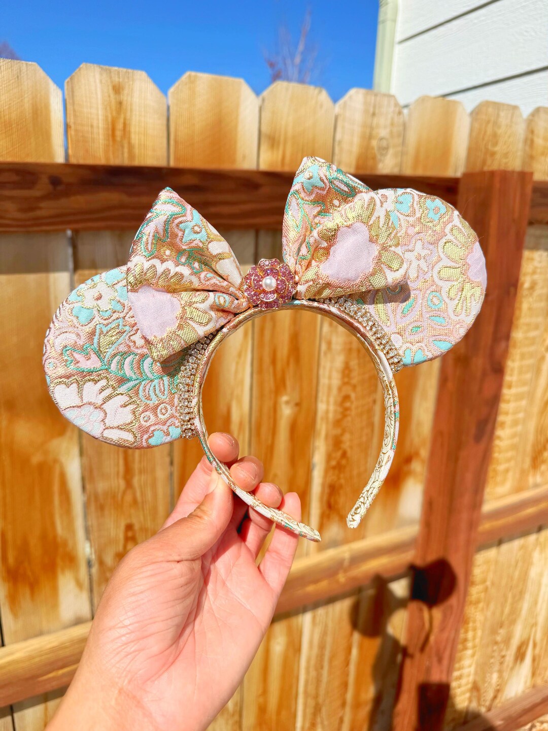 Flower Princess Minnie Ear, Princess Minnie Ear, Floral Mickey Ears ...