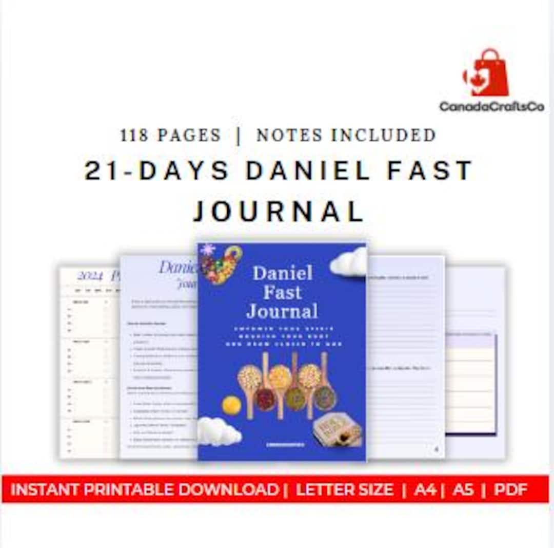 21-day Daniel Fast Journal: Meal Planner Daily Devotions| Prayer, Faith ...