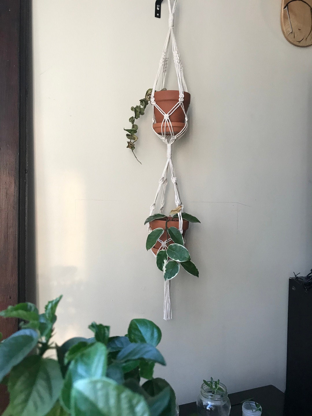Double Plant Hanger (small) // Small Double Plant Hanger - Etsy
