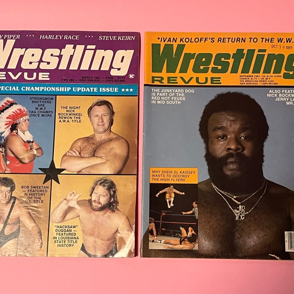 Wrestling Magazine - Etsy