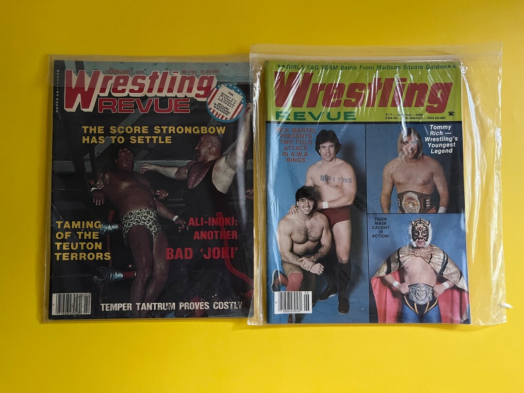 2 Vintage Wrestling Revue Magazines From 1978 and 1983 - Etsy
