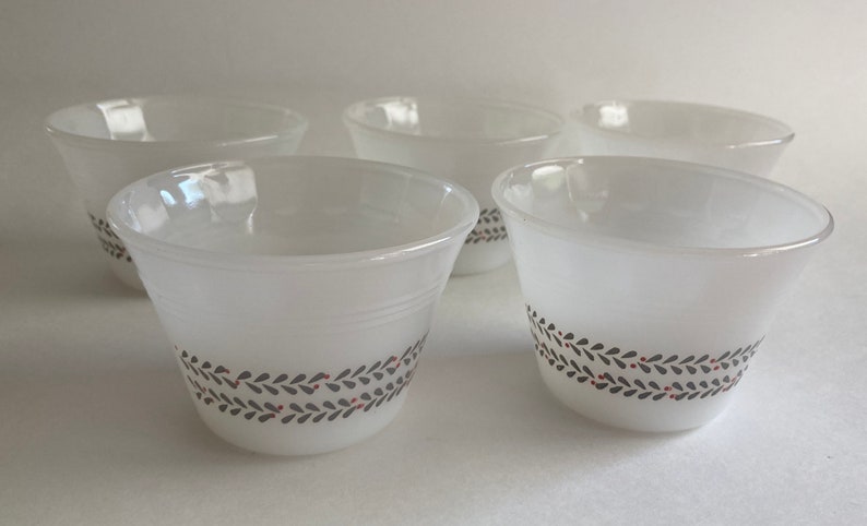 Set of 5 Vintage Termocrisa Milk Glass Ramekins - Etsy