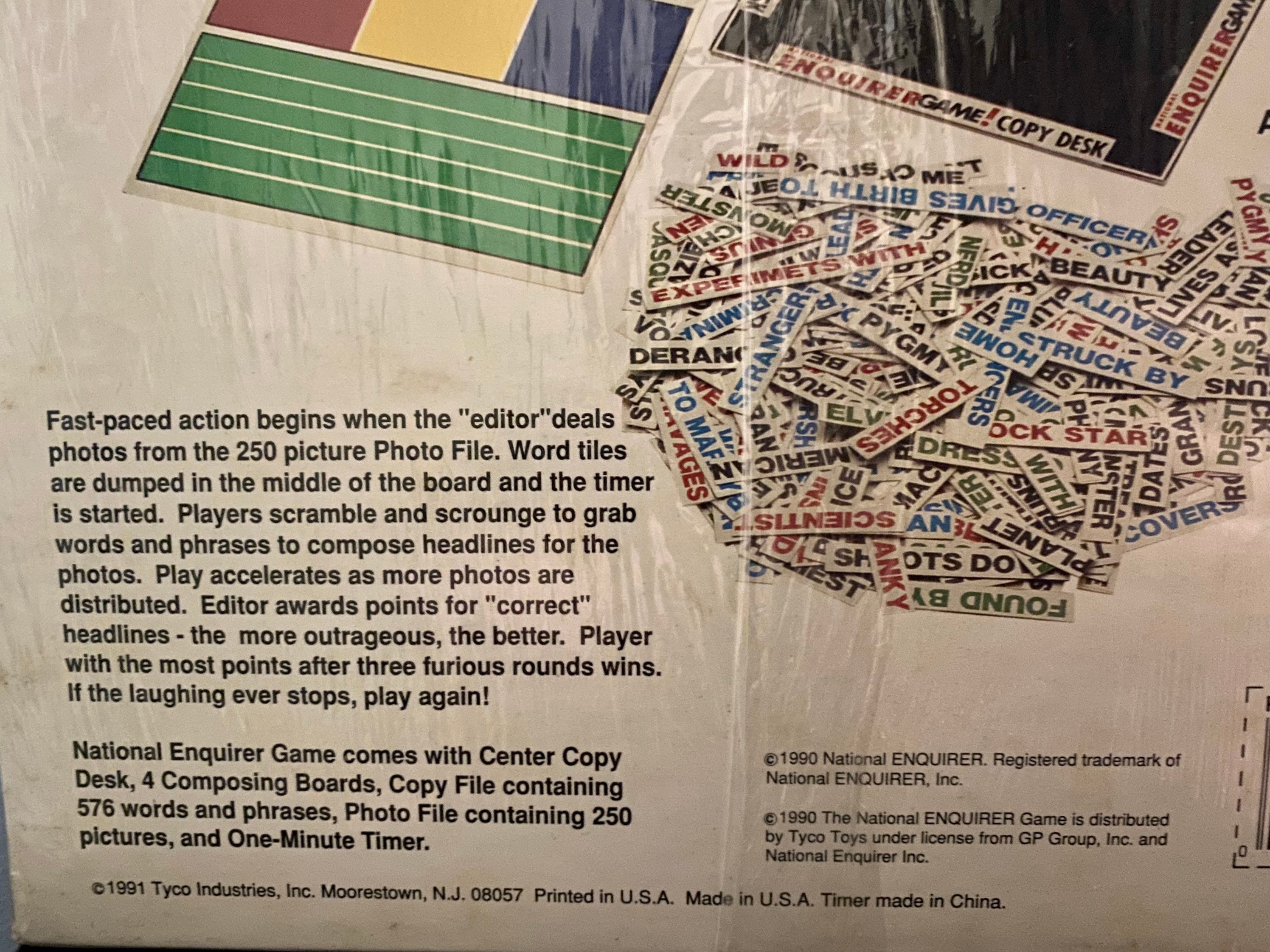 National Enquirer Game 1991 Sealed - Etsy