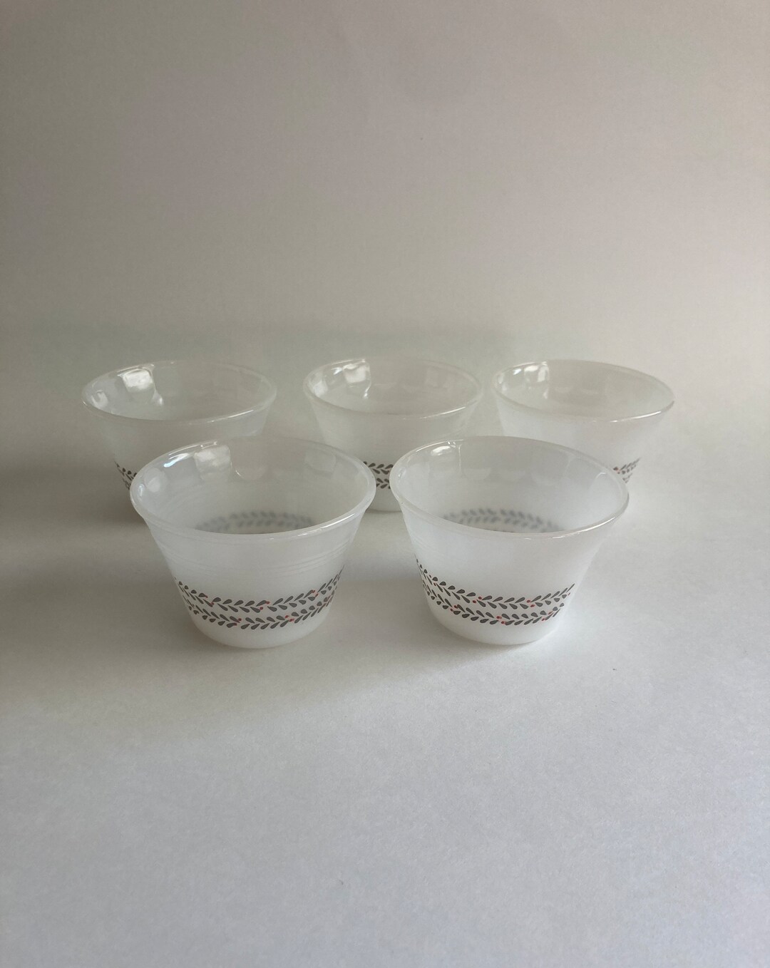 Set of 5 Vintage Termocrisa Milk Glass Ramekins - Etsy
