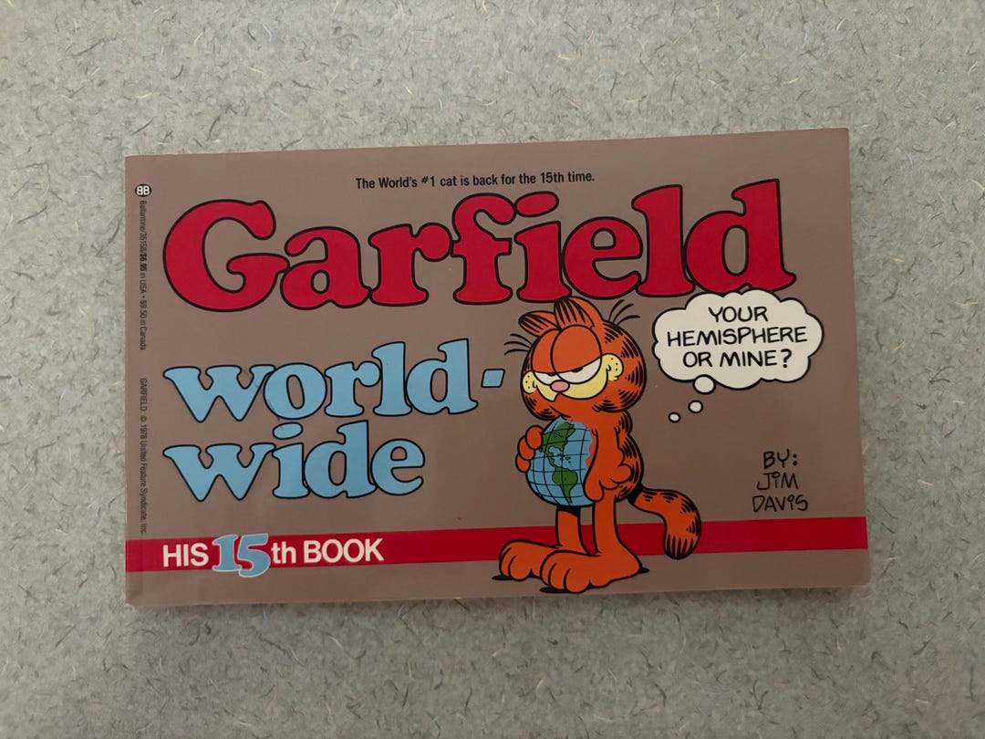Garfield World Wide 15th Book. First Edition March 1988 - Etsy