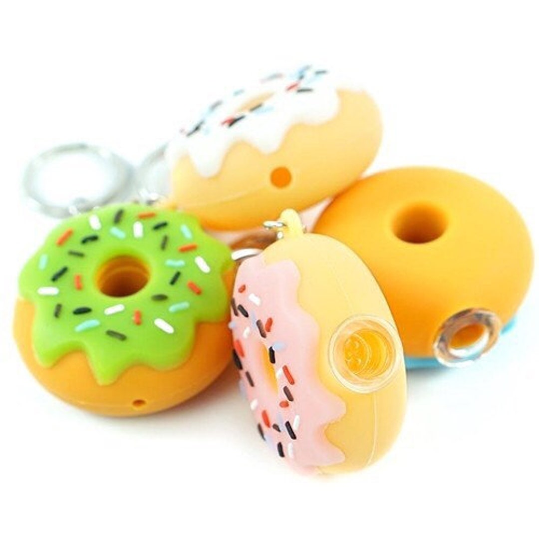 Doughnut Bowl Keychain Silicone Doughnut Pipe Pocket Pipe Travel Size ...