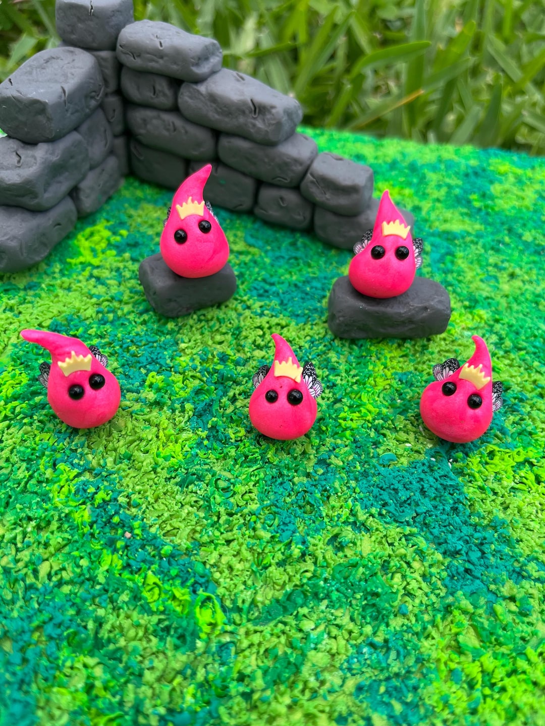 Hot Pink Fairy Wisp: Small Magnetized Figurine - Etsy