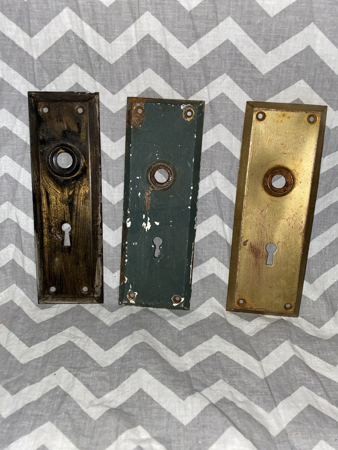 Vintage Door Handle Plate - Etsy