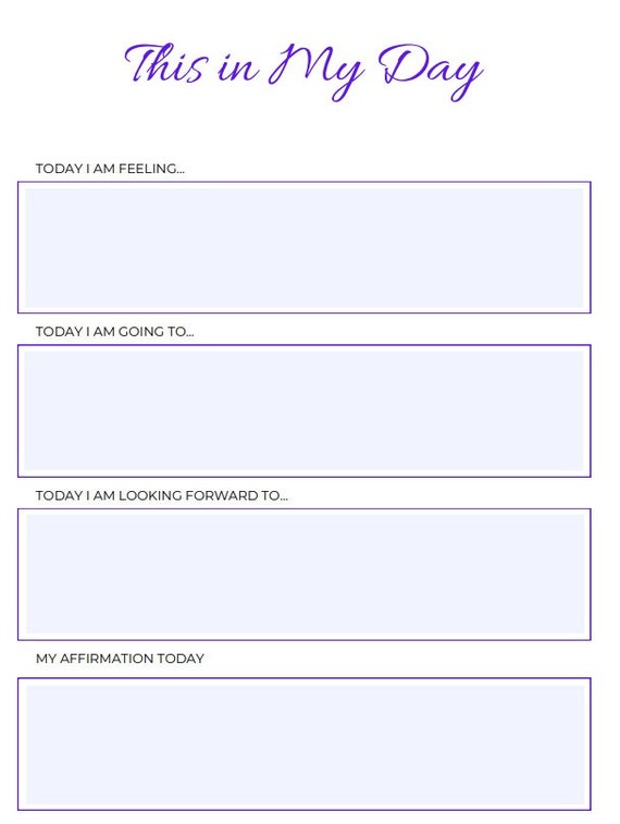 PDF Fillable This is My Day - Etsy