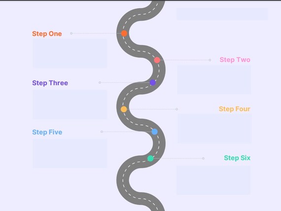 PDF Fillable Colorful ROAD MAP - Etsy