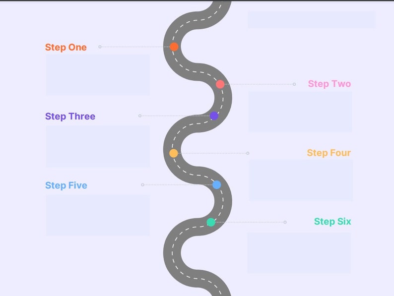 PDF Fillable Colorful ROAD MAP - Etsy
