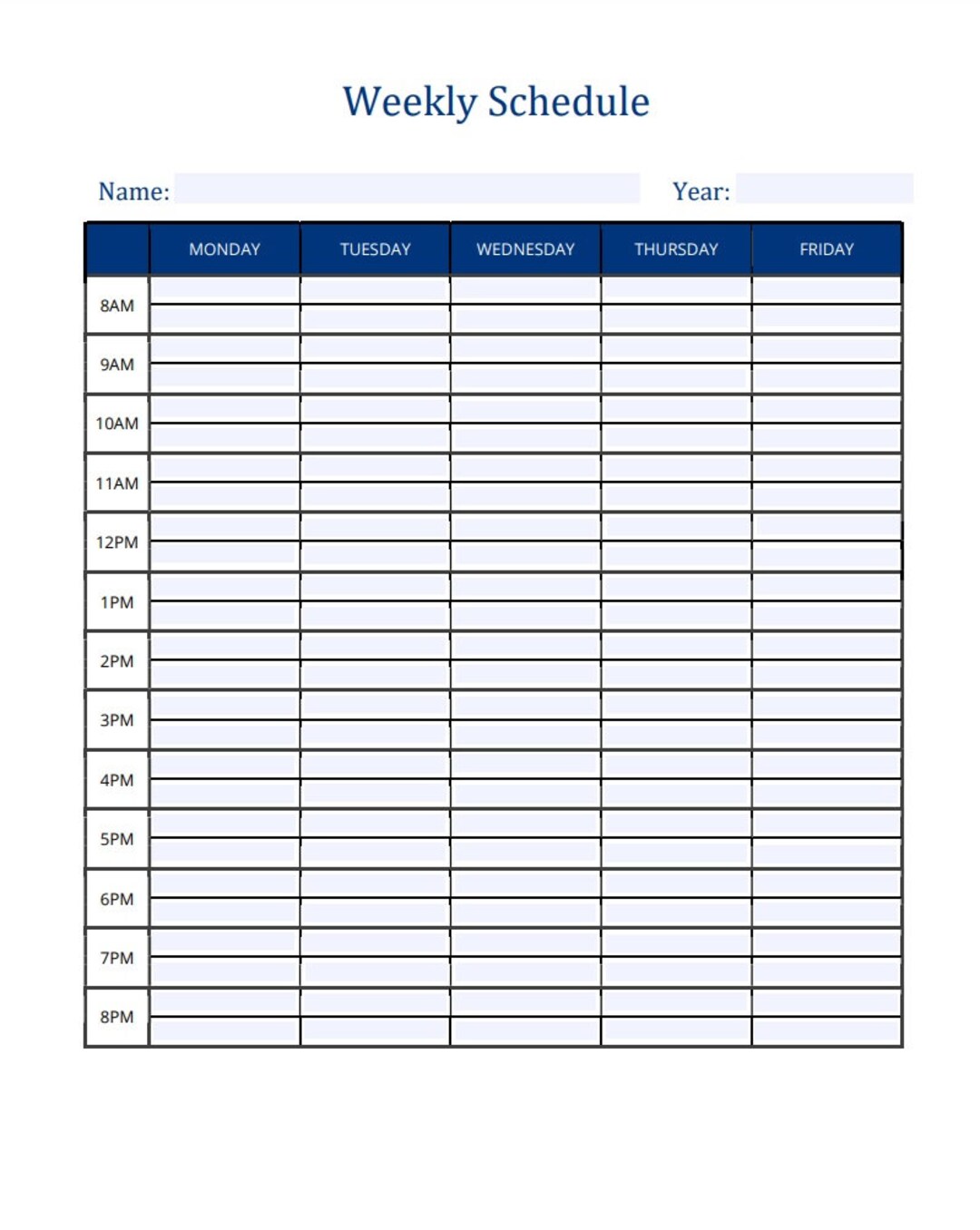 PDF Fillable Student Planner - Etsy