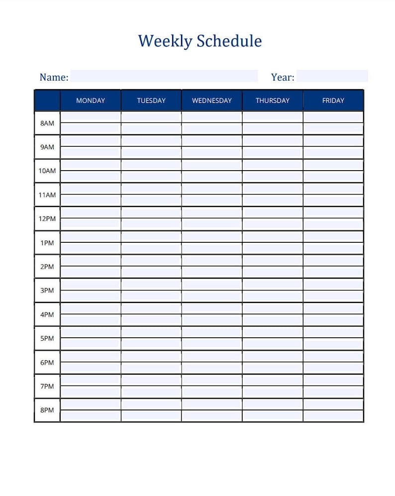 PDF Fillable Student Planner - Etsy