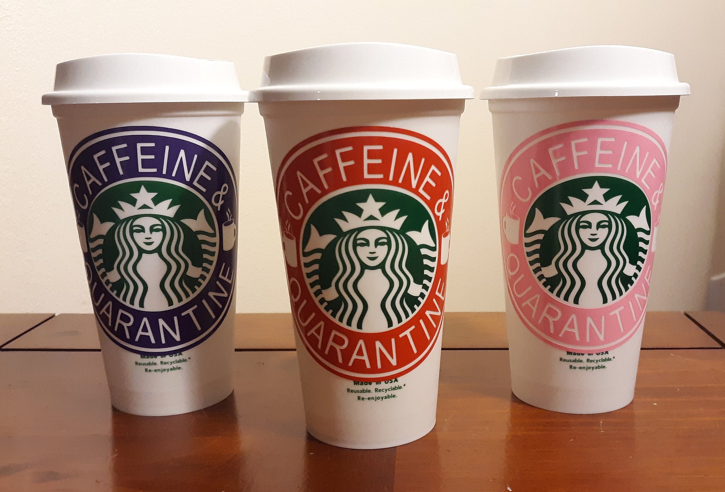 Caffeine and Quarantine Coffee Cup- Social Distancing Coffee Cup ...