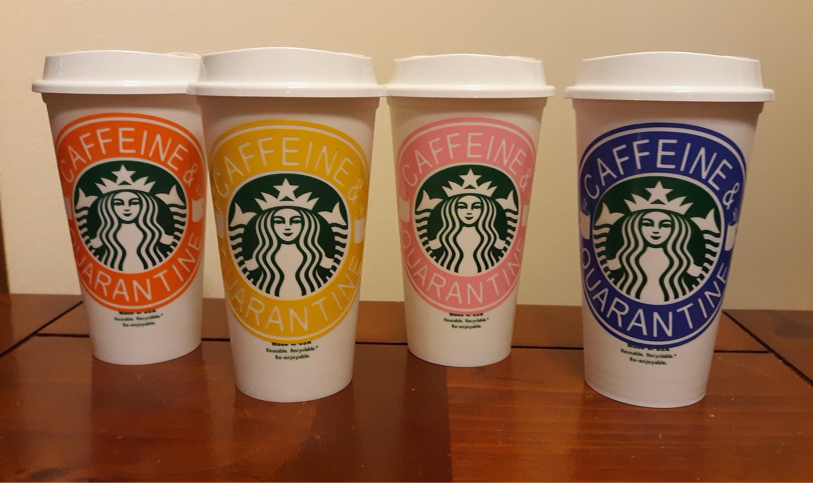 Caffeine and Quarantine Coffee Cup- Social Distancing Coffee Cup ...