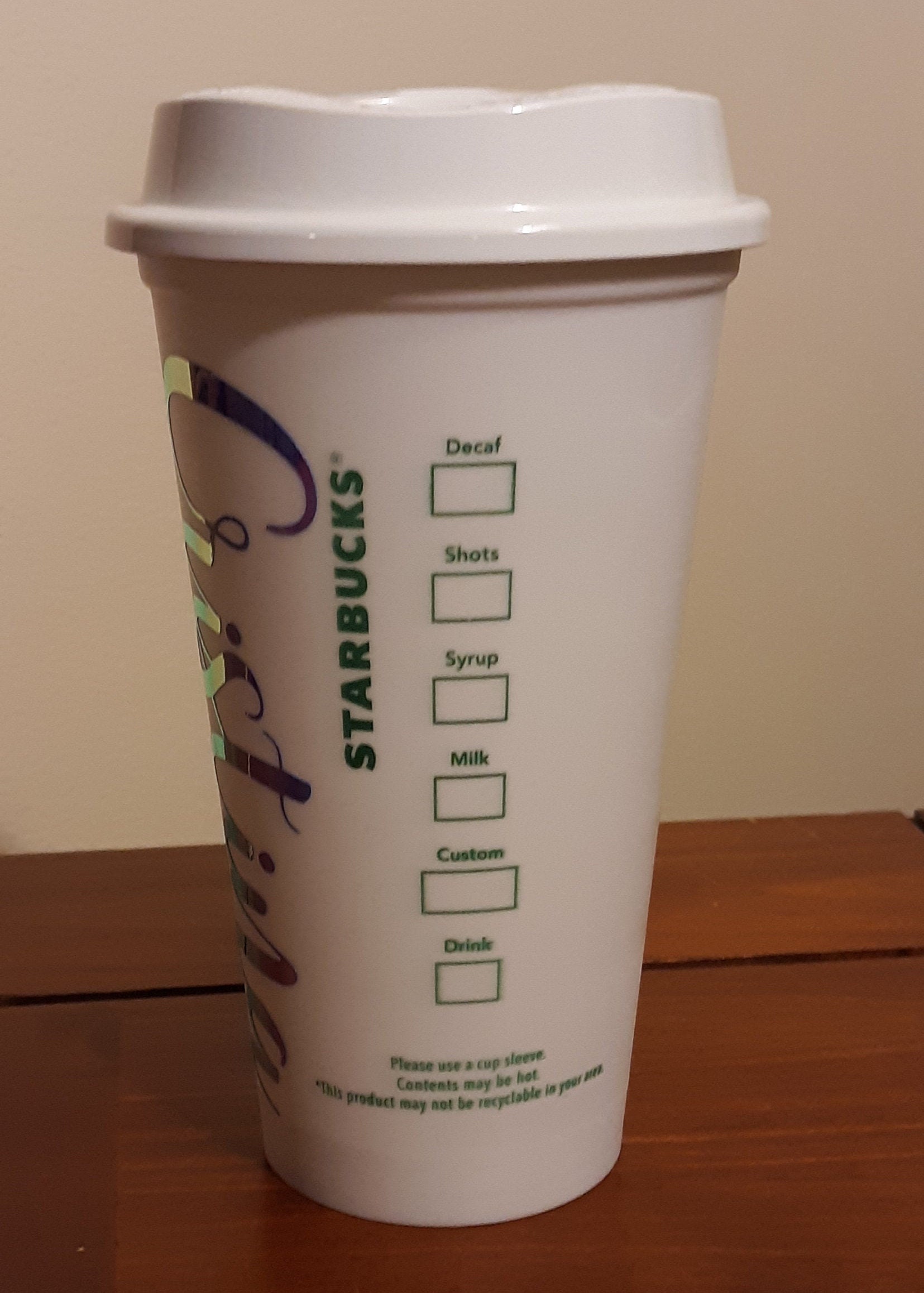 Personalized Starbucks Hot Cup- Starbucks Personalized Cup- Starbucks ...