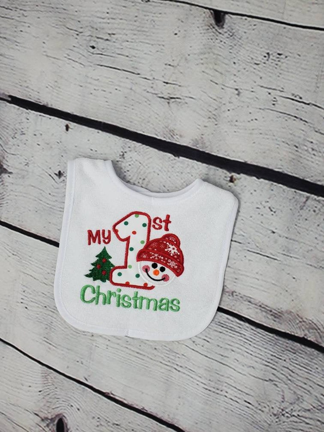 My First Baby Bibs, Embroidered Bibs, 1st Christmas Bibs, Personalized ...
