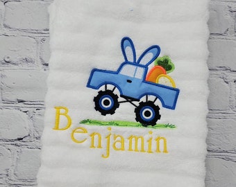 Spring Bunny Custom Embroidered Hand Towel Holiday Hand - Etsy