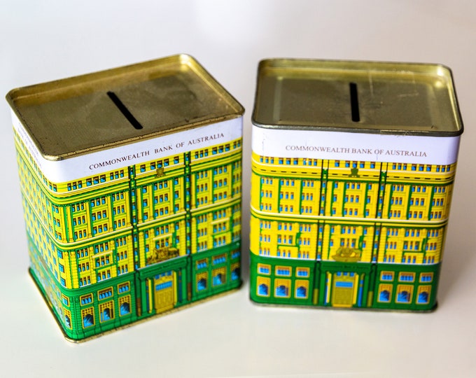 Australian Commonwealth Bank Money Boxes Circa 1970 Set of Two! - Etsy