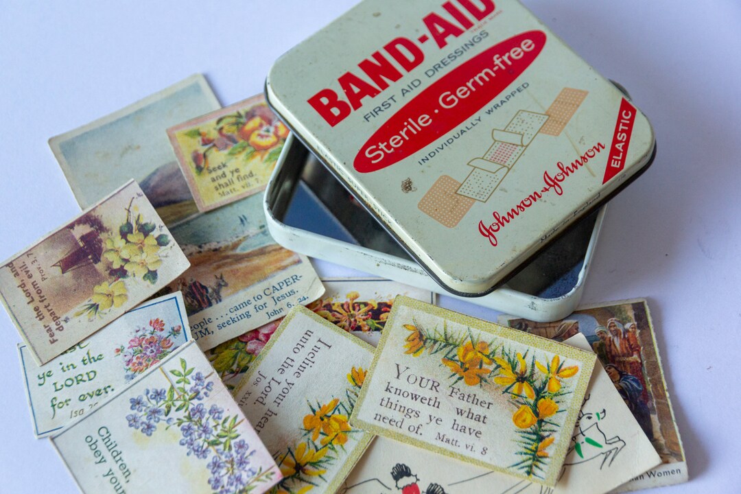 Band Aid Tin With Religious Cards Inside! - Etsy