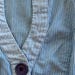 Striped Blue Button up With Cap Sleeve - Etsy