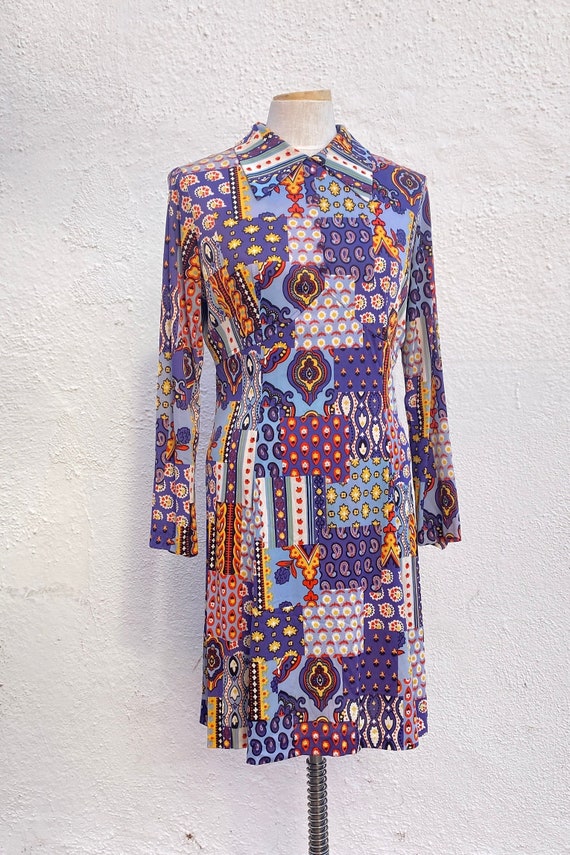 1970's Patchwork Dress - Gem